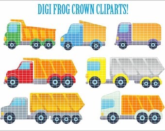 Dump truck clipart | Etsy