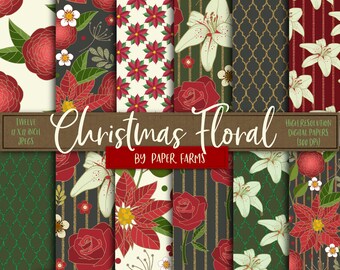 Christmas floral | Etsy
