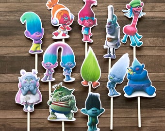 Trolls cake toppers | Etsy