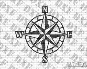 Compass rose svg | Etsy