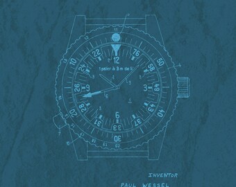Watch blueprint | Etsy