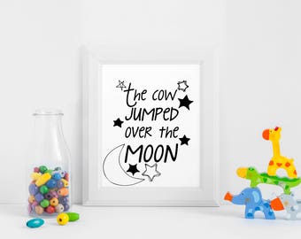 Cow jump over moon | Etsy