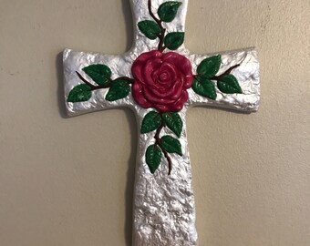 Ceramic wall cross | Etsy
