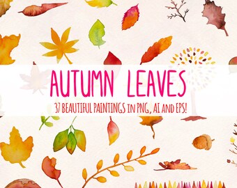 Fall Wreath digital clip art leaves clipart hand made