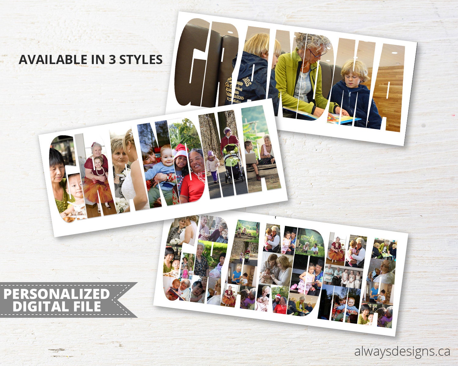Custom Grandma Photo Collage Personalized Photo Collage