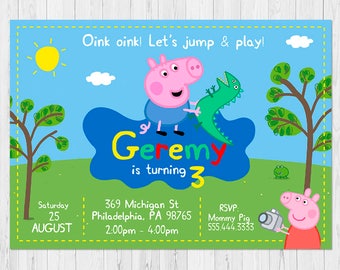 George pig invite | Etsy