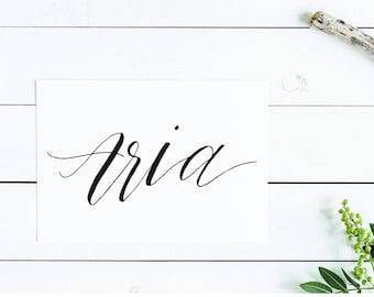 Aria name print | Etsy