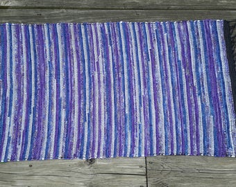 Purple rag rug | Etsy