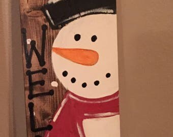 Snowman sign | Etsy