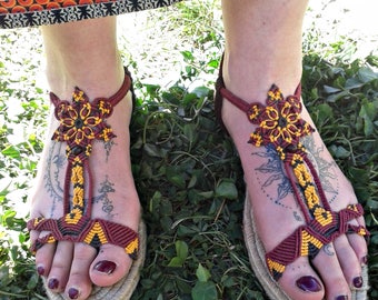 Macrame sandals | Etsy