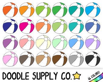 Beach ball clipart | Etsy