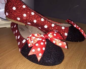 Minnie mouse shoes | Etsy