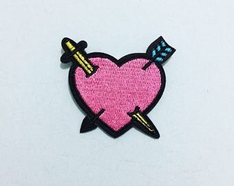 Crying Heart Embroidered Patch Iron On patch Red