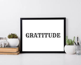 Gratitude print | Etsy