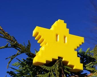 ORIGINAL Mario Bros. Perler Bead Star Christmas Tree Topper