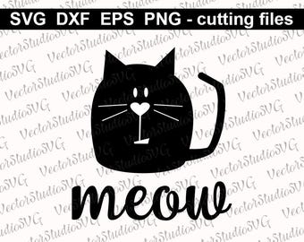 Meow svg | Etsy