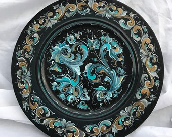 Norwegian rosemaling | Etsy
