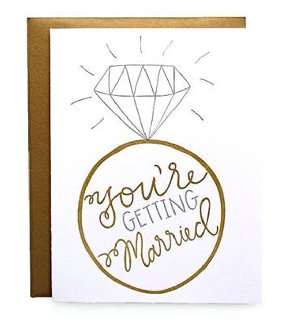 Wedding Card Greeting Card You're Getting Married