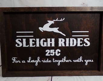 Sleigh ride sign | Etsy
