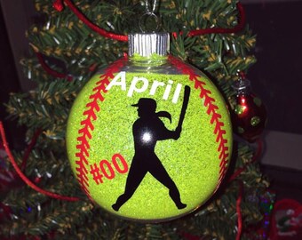 Softball ornaments | Etsy