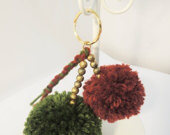 Pompom keychain | Etsy