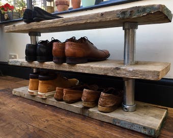 Wooden shoe rack | Etsy