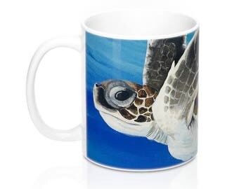 Turtle Mug Shell Yeah Turtle Coffee Mug Sea Turtle Coffee