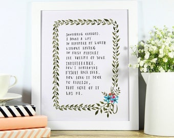 Strength poem | Etsy