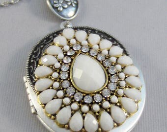 White stone necklace | Etsy