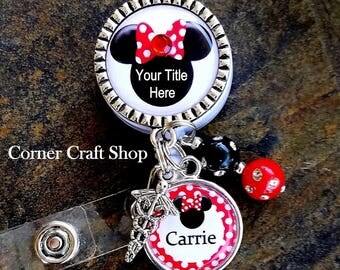 Minnie badge reel | Etsy