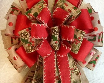 Burlap tree topper | Etsy