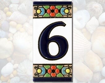 Mosaic house number | Etsy