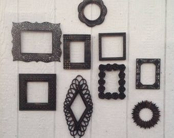 Black oval frame | Etsy