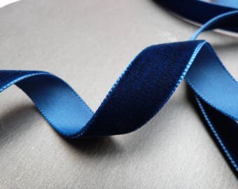 Blue velvet ribbon | Etsy