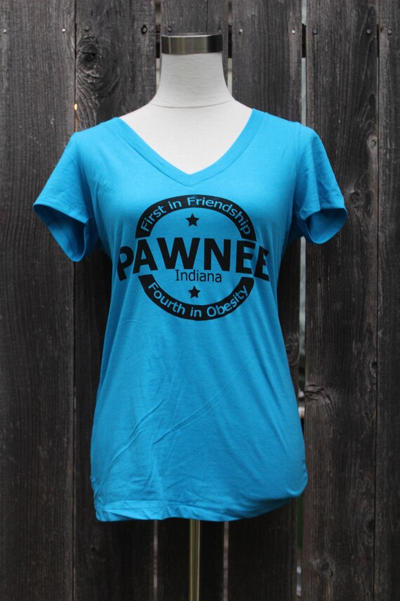 Items similar to Pawnee Women's Vneck Screenprinted Shirt on Etsy