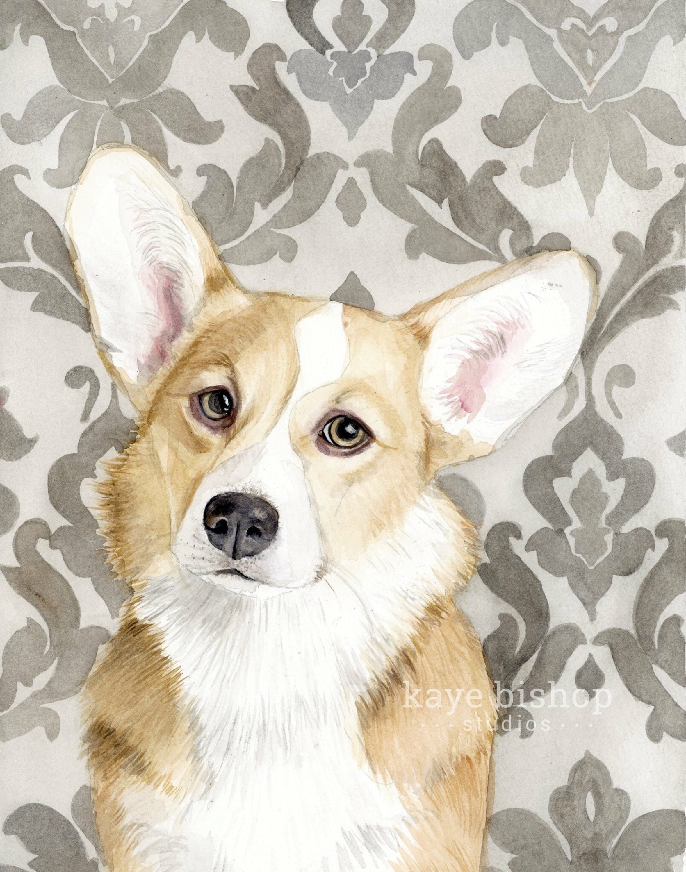 Corgi Painting Corgi Painting Corgi Watercolor Corgi Art