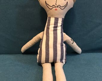 DIY Muscle Man Paper Doll DIY postcard paper puppet