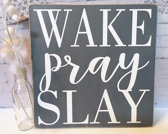 Wake pray slay | Etsy