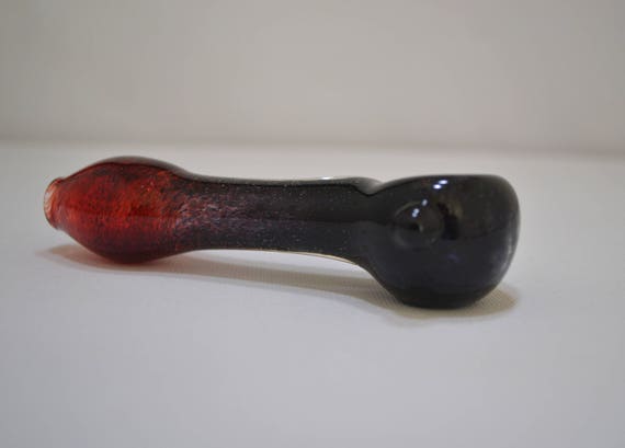 Glass Pipe Spoon Pipe Red and Black Spoon Pipe Pipes Red