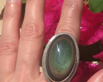 Obsidian rings | Etsy