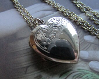 Half heart locket | Etsy