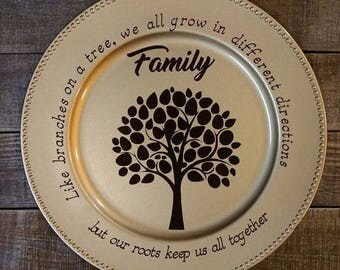 Family tree plate | Etsy