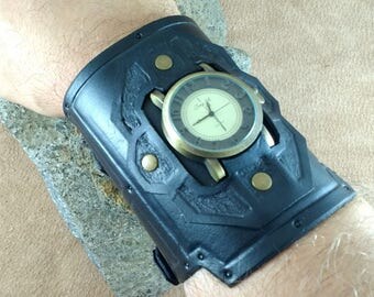 Leather cuff watch | Etsy