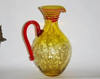 Blenko pitcher | Etsy