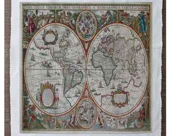 World map fabric | Etsy