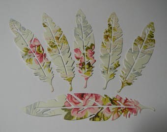 Feather die cut | Etsy