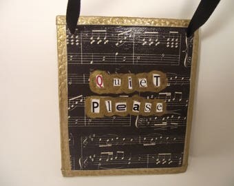 Quiet please sign | Etsy