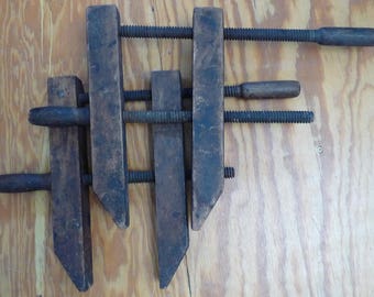 Antique wood clamp | Etsy