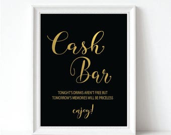 Cash bar sign | Etsy