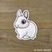 BEW Netherland Dwarf rabbit sticker cute printed blue-eyed